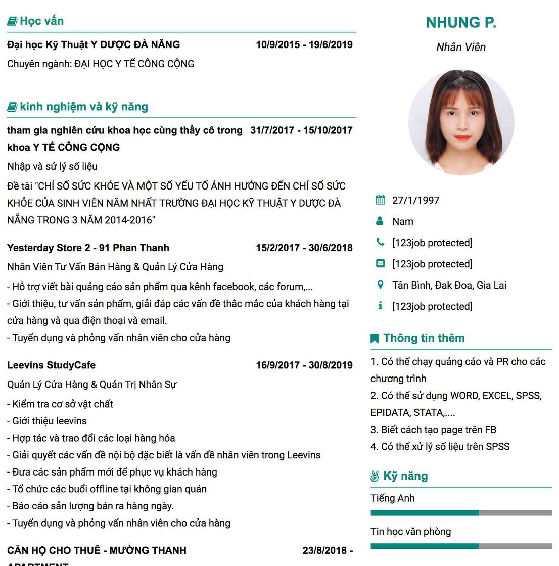 #26743 Mẫu CV nhân viên thiết kế chuẩn nhất 2025 bởi NHUNG P